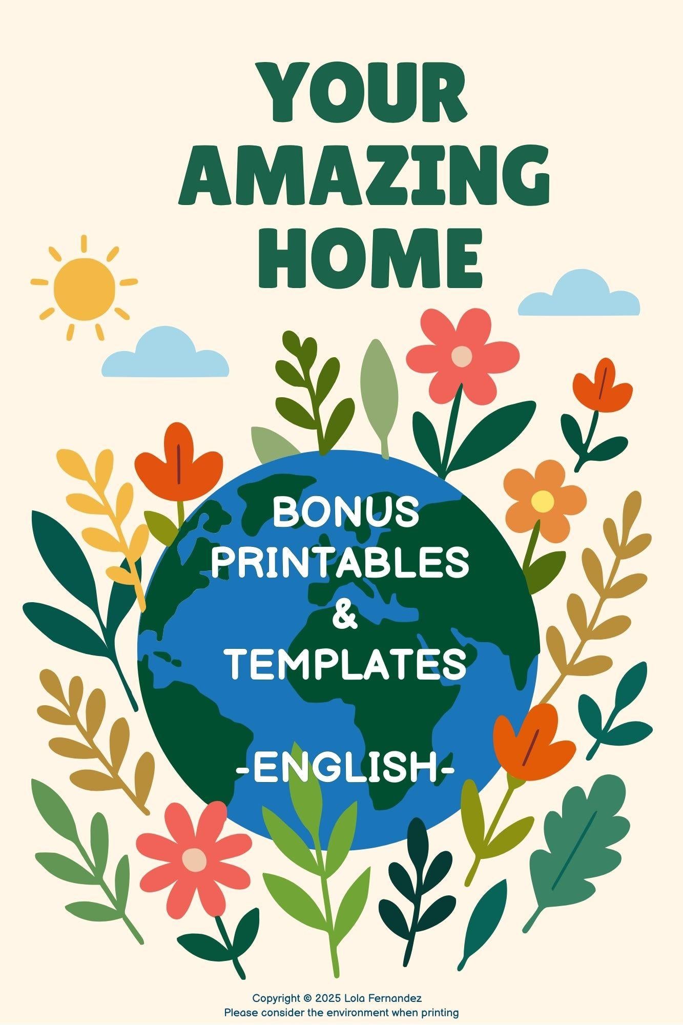 "Your Amazing Home" Printables & Templates - English – Green Cloud Nine